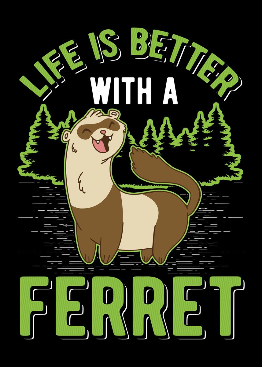 'Ferret Keeper' Poster, picture, metal print, paint by FavoritePlates ...