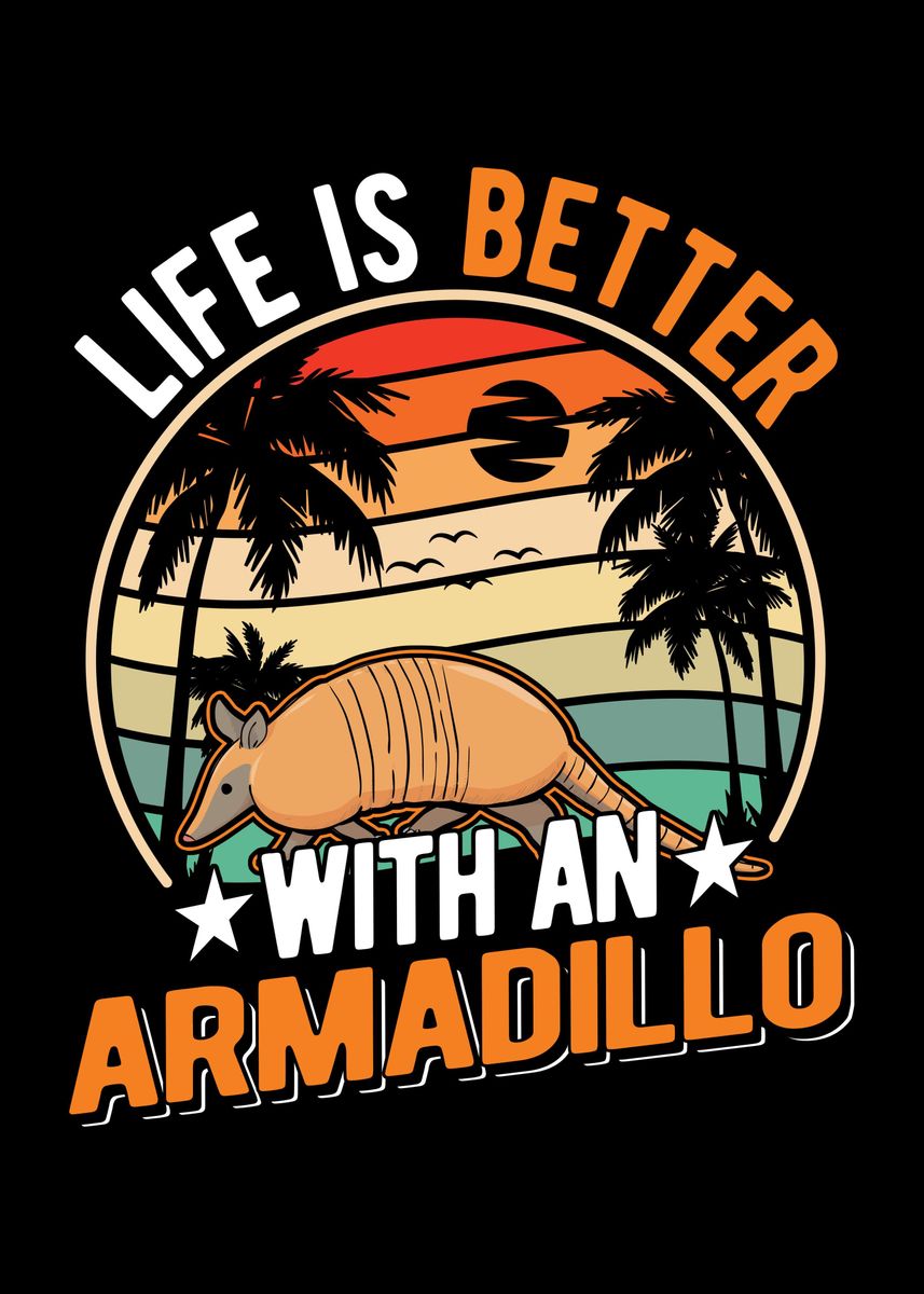 'Armadillo' Poster, picture, metal print, paint by FavoritePlates ...