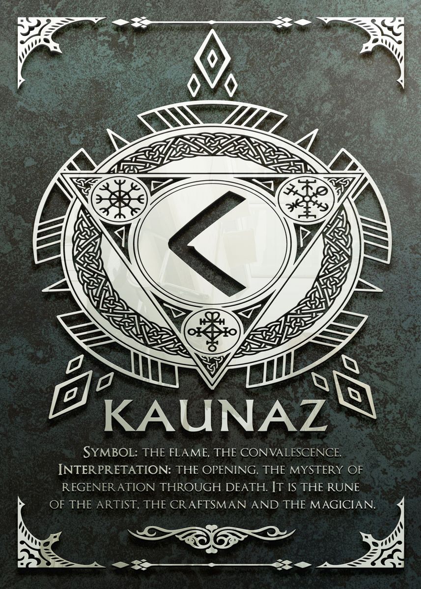 '06 KAUNAZ The RUNES ORACLE' Poster by LouteCrea | Displate
