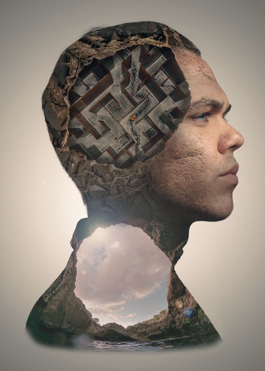 'Lost in my mind' Poster, picture, metal print, paint by BrawnyInk ...
