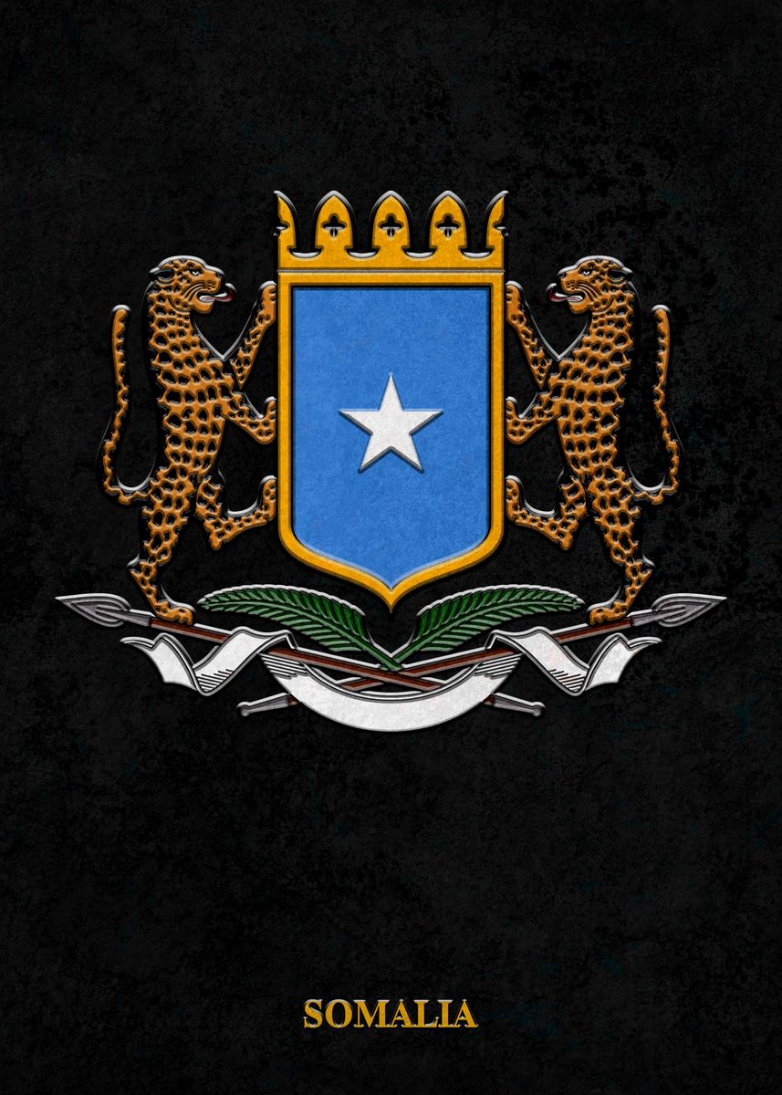 'Arms of Somalia' Poster, picture, metal print, paint by Ferit Kurt ...