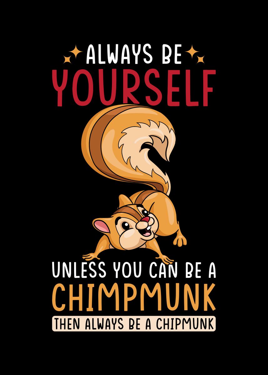 'Chipmunk' Poster, picture, metal print, paint by schmugo | Displate