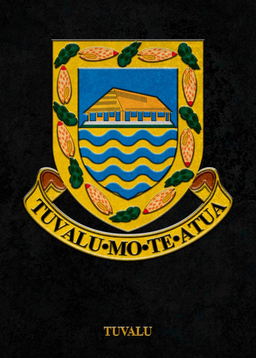 'Arms of Tuvalu' Poster, picture, metal print, paint by Ferit Kurt ...