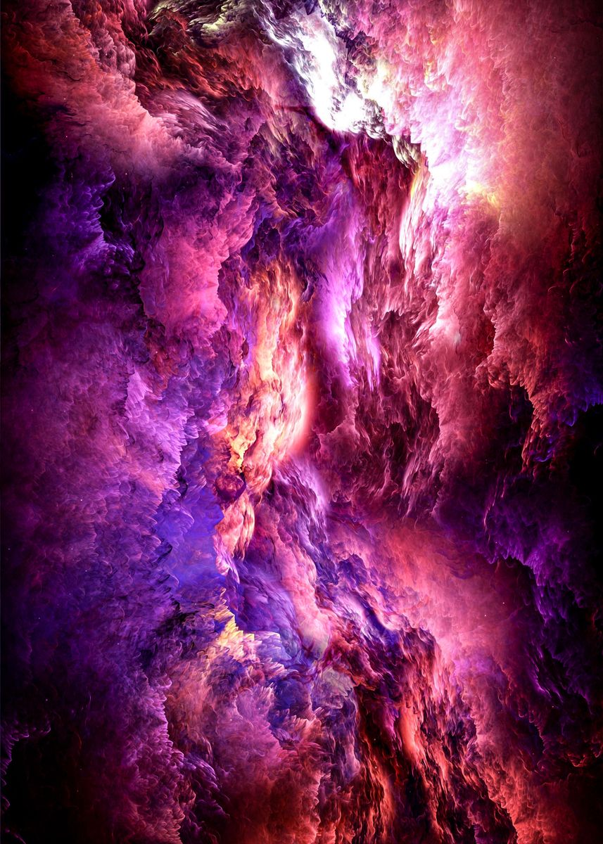 'Space Colors Nebula 1' Poster, picture, metal print, paint by George ...