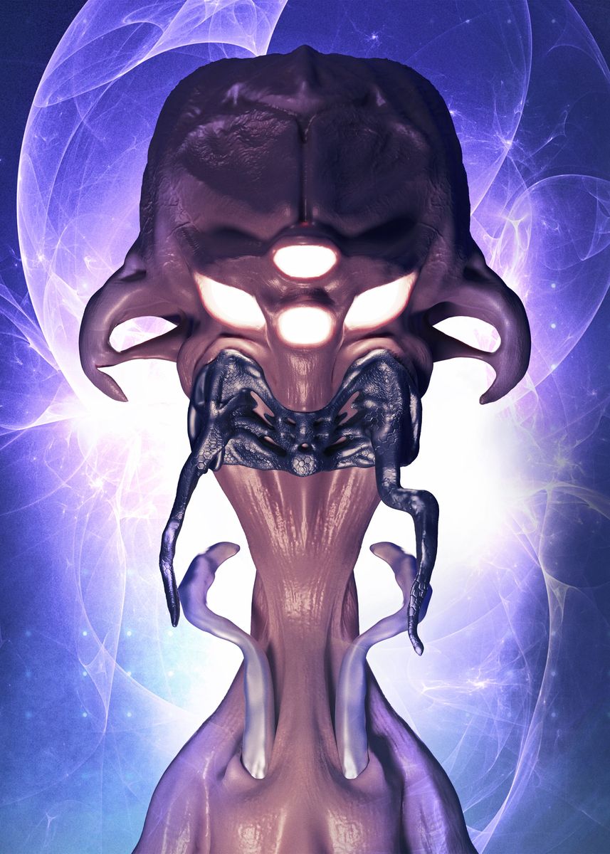 'Alien 5' Poster, picture, metal print, paint by Misha Kerch | Displate