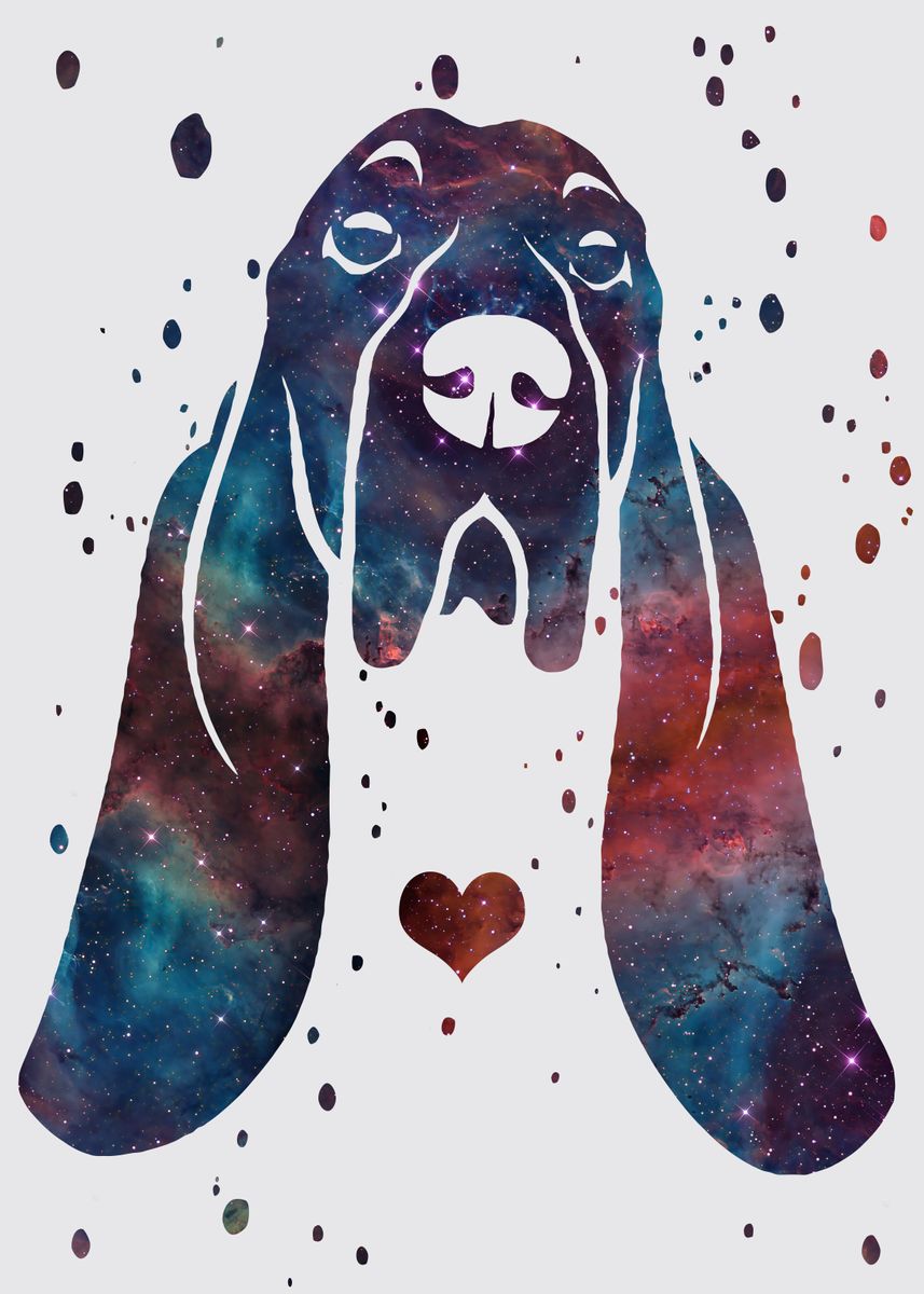 'Basset Hound' Poster, picture, metal print, paint by Alexandra A ...