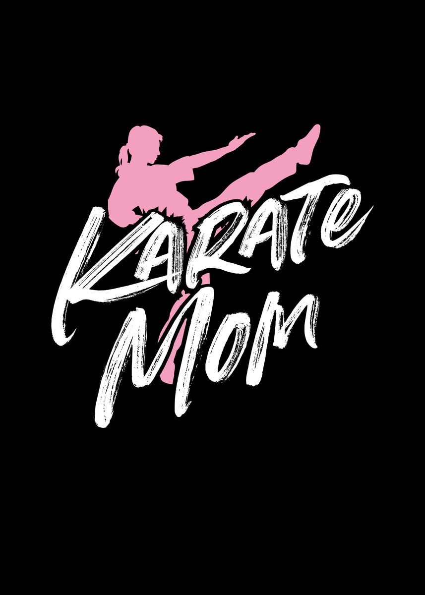 'Karate mom' Poster, picture, metal print, paint by BeMi | Displate