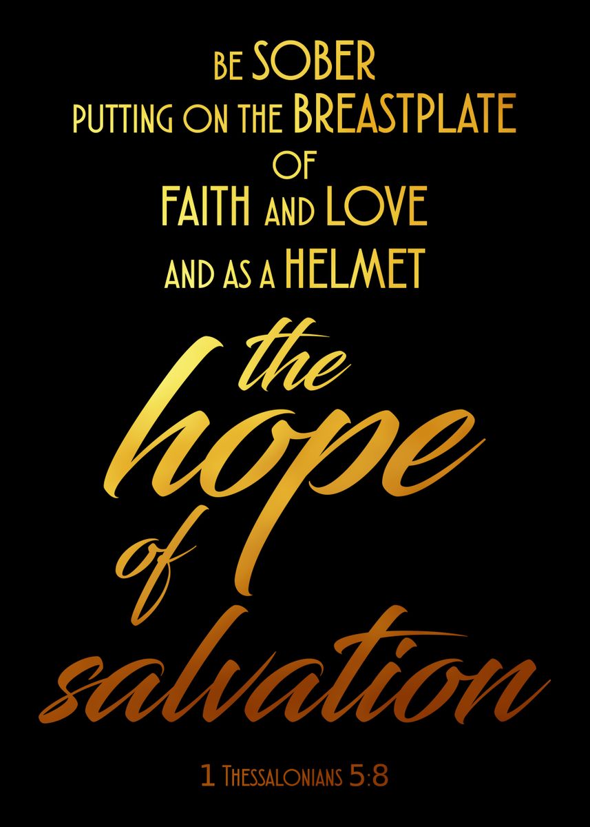 'The Hope Of Salvation Gold' Poster, picture, metal print, paint by ...