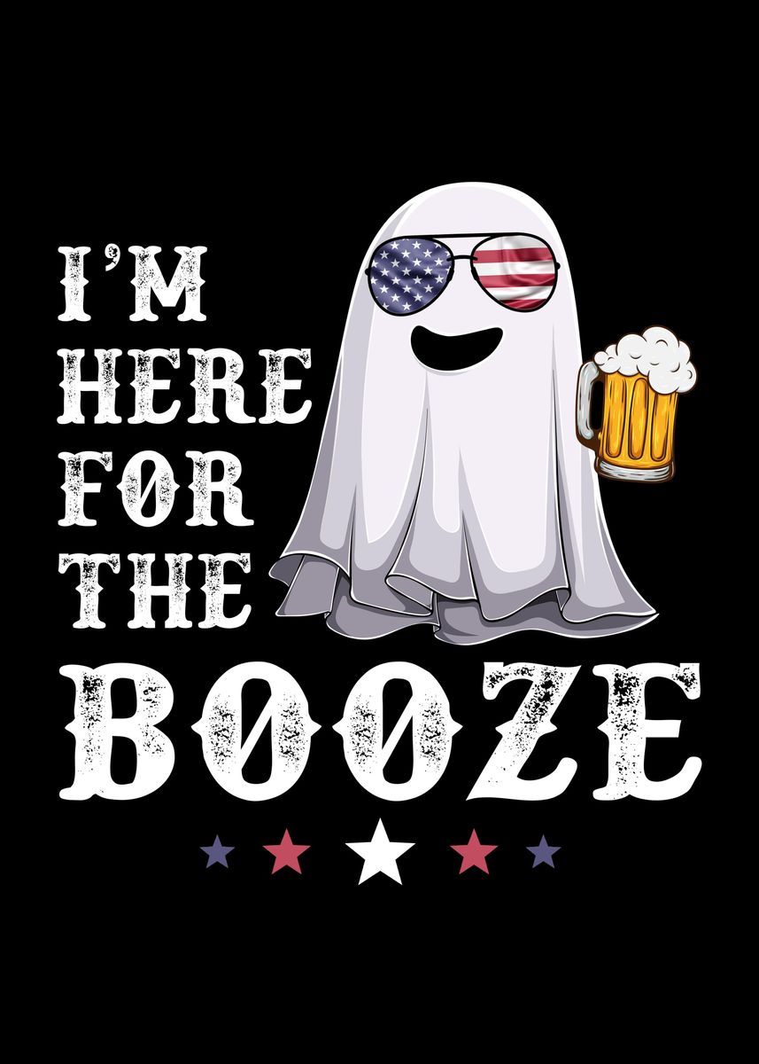 'Ghost Booze 4th of July' Poster, picture, metal print, paint by ...