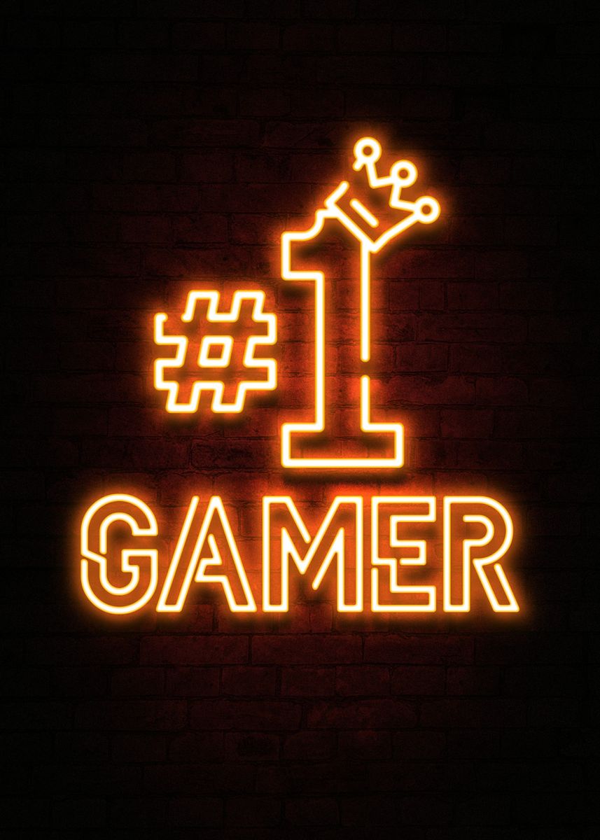 'gamer' Poster, picture, metal print, paint by Panda | Displate