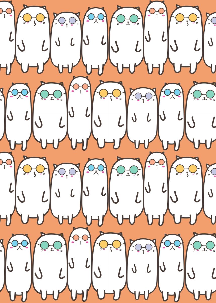 'Cool Cat Wall' Poster, picture, metal print, paint by Simon Clement ...