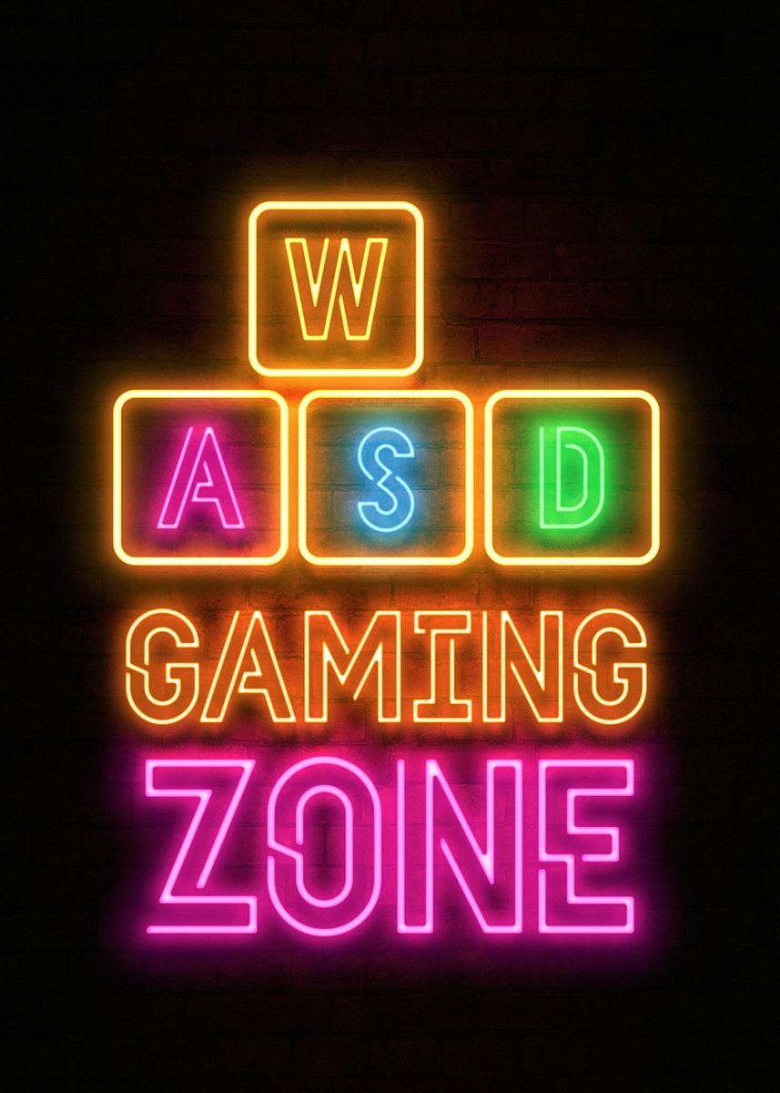 'gaming zone' Poster, picture, metal print, paint by Panda | Displate