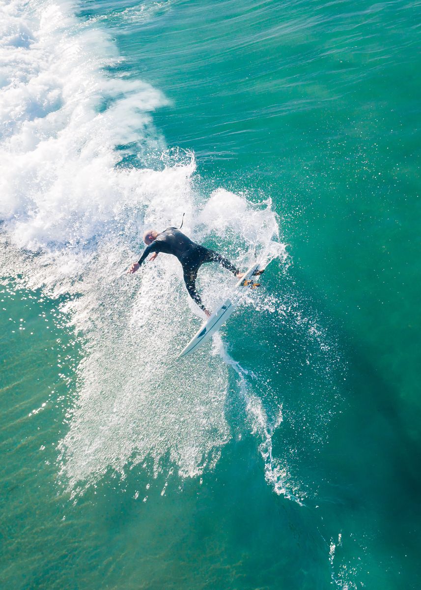 'Surf Trick' Poster, picture, metal print, paint by Ryan | Displate