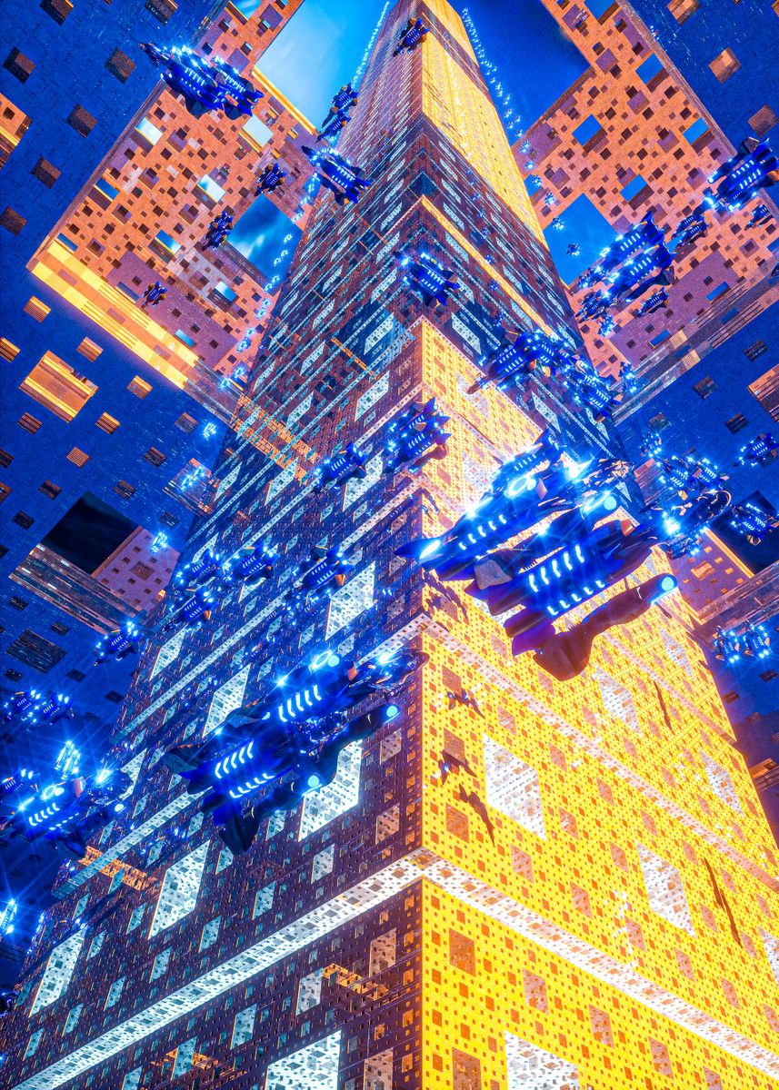 'HIGH RISE' Poster, picture, metal print, paint by Diego The Designer ...