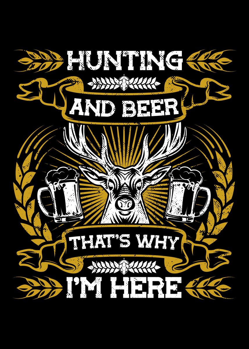 'Hunting Season Forrest' Poster, picture, metal print, paint by ...