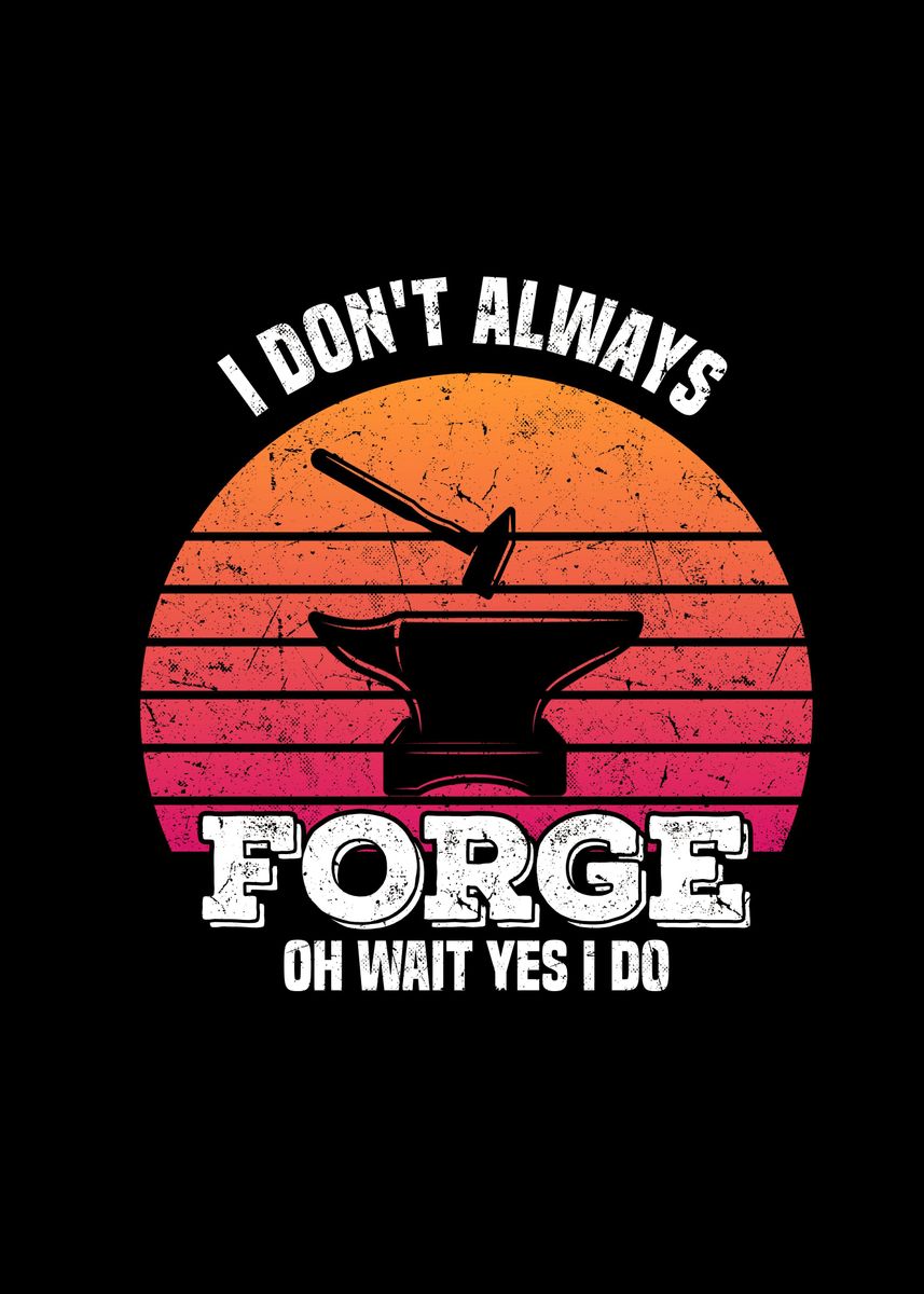 'Blacksmith Anvil Forging' Poster, picture, metal print, paint by TW ...