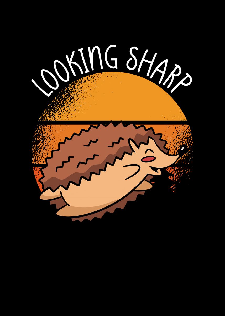 'Looking sharp hedgehog' Poster, picture, metal print, paint by BeMi ...