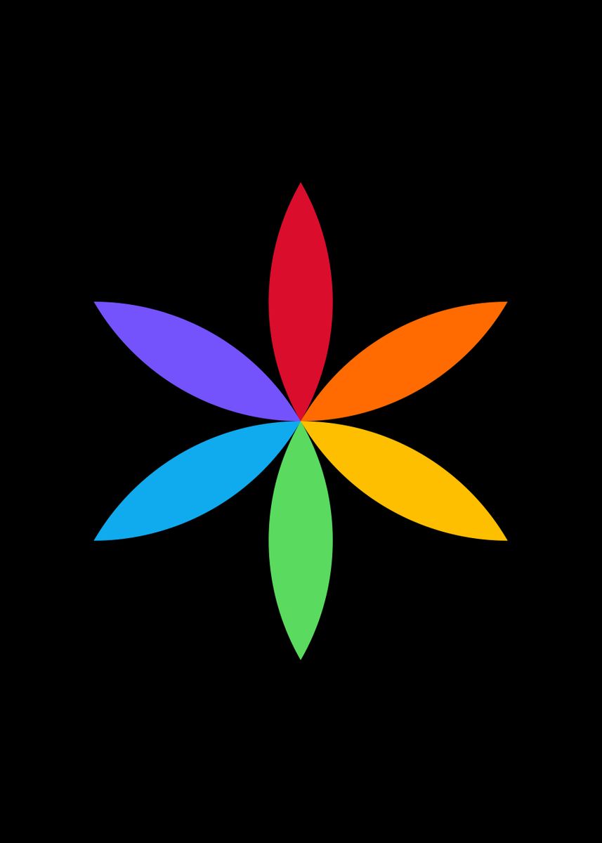 'Rainbow Flower' Poster, picture, metal print, paint by Tal Bright ...