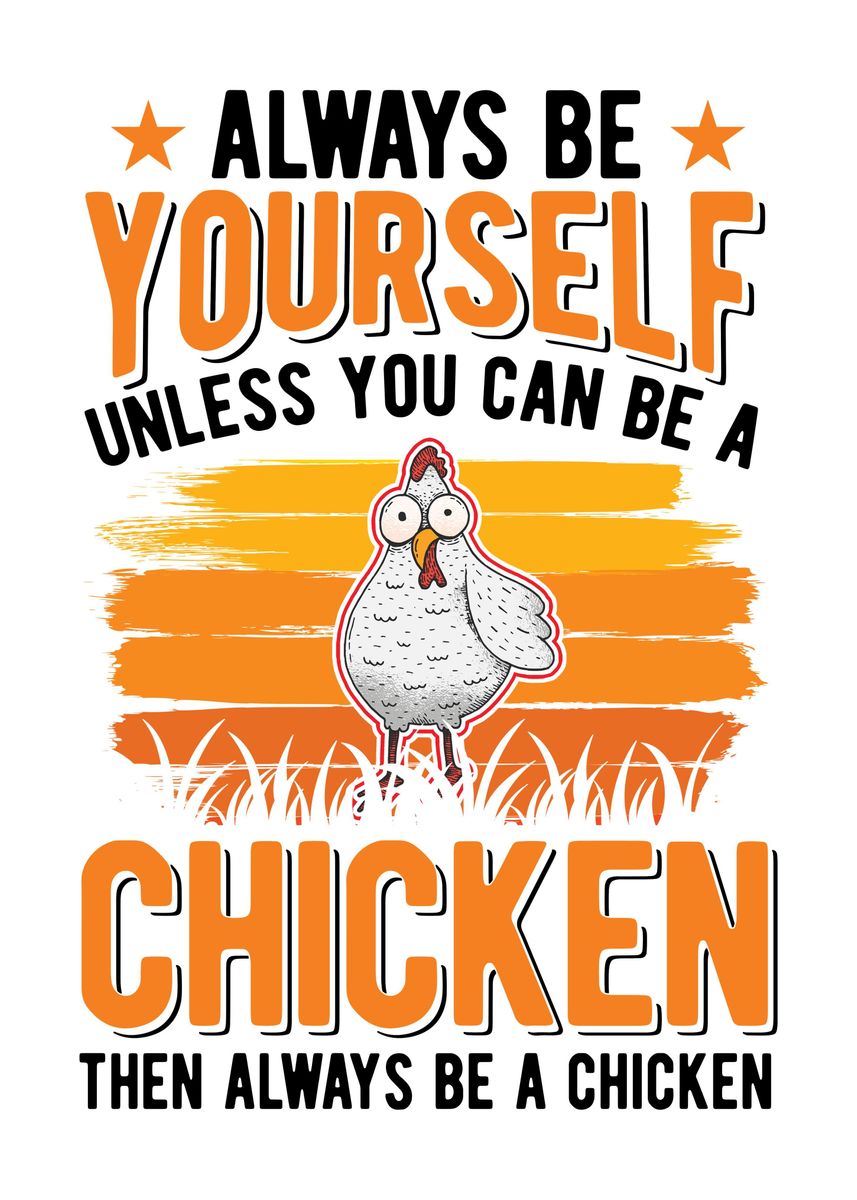 'Chicken' Poster, picture, metal print, paint by FavoritePlates | Displate