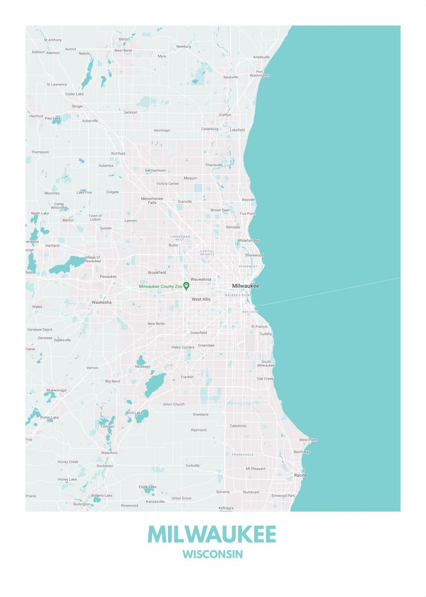 'Poster Milwaukee ' Poster by Ricardo Costa | Displate