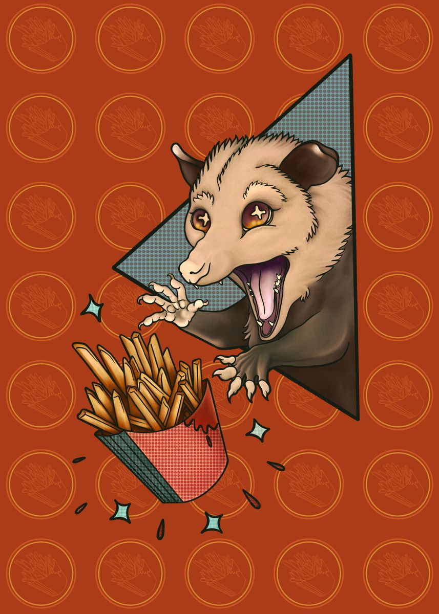 'Possum' Poster, picture, metal print, paint by Magdolna Falusi | Displate