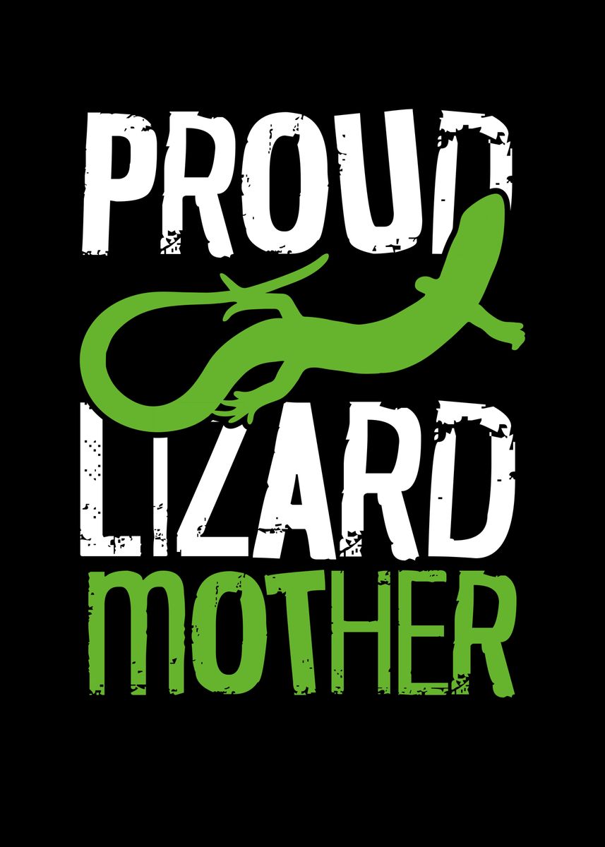 'Proud lizard mother' Poster, picture, metal print, paint by BeMi ...