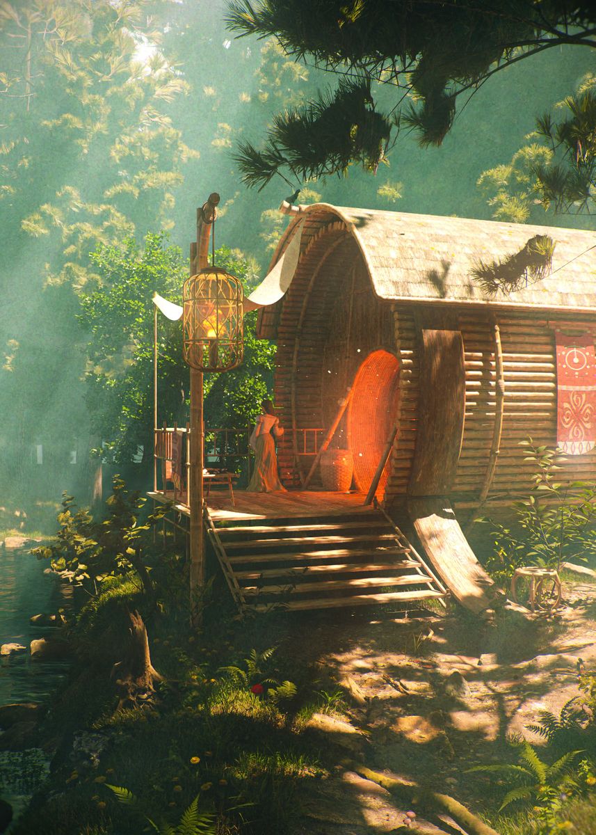 'Gaze Upon' Poster, picture, metal print, paint by Louis Lin | Displate