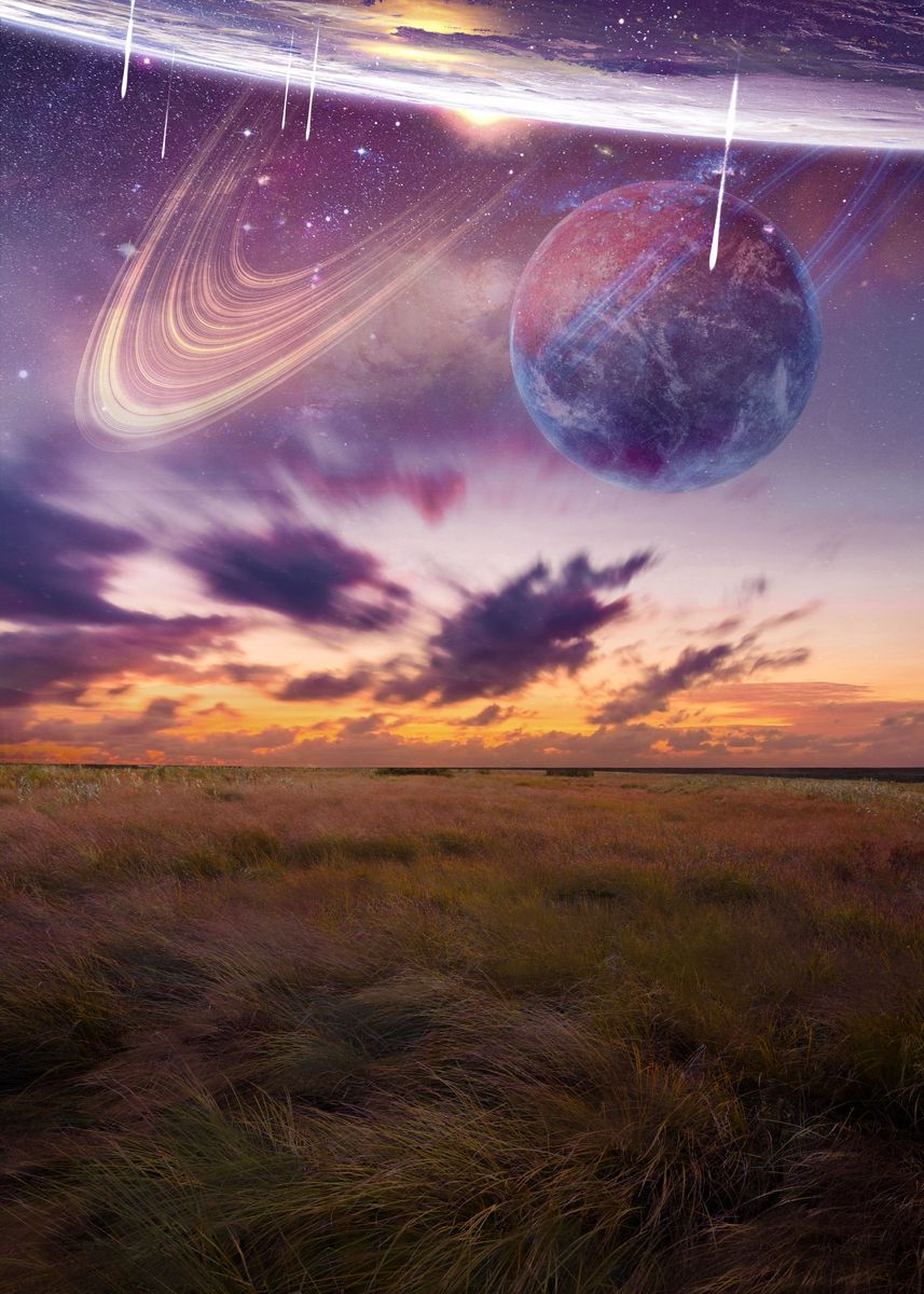 'Field of Stars' Poster, picture, metal print, paint by Shaheen Khan ...