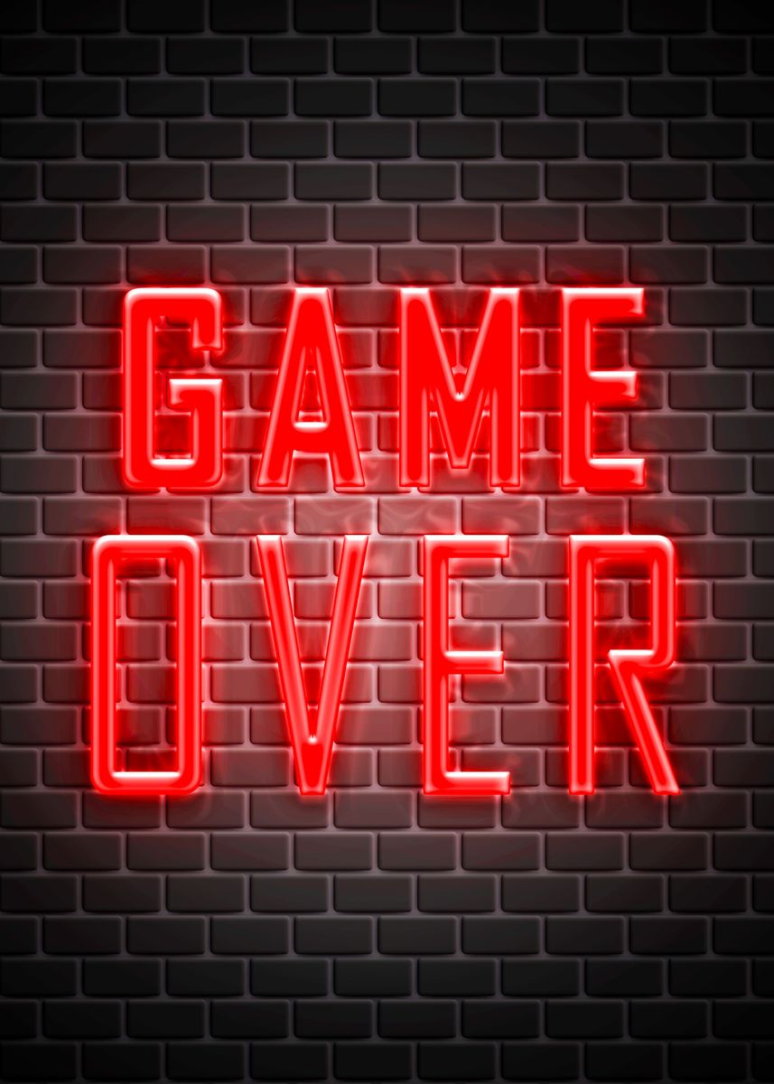 'Game Over' Poster, picture, metal print, paint by Football Player ...