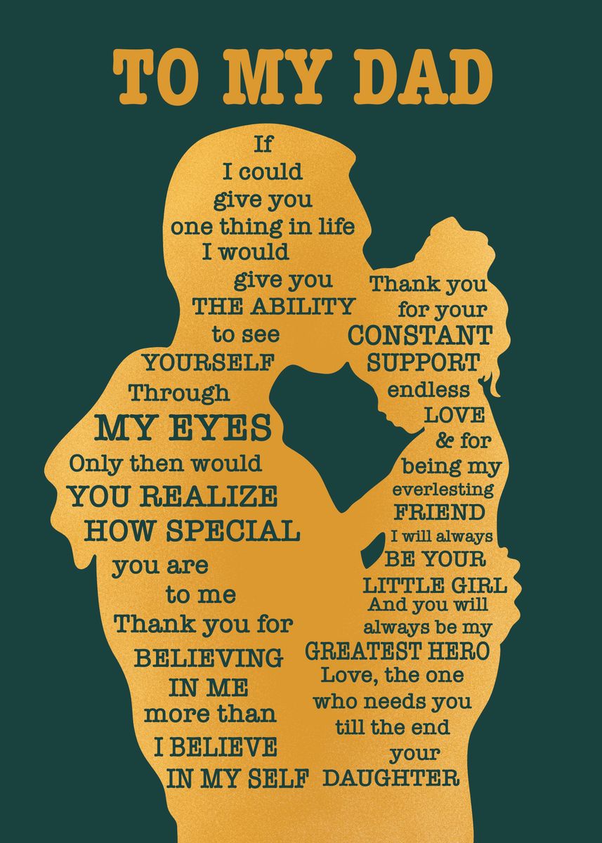 'To my dad' Poster by UNIKORN | Displate