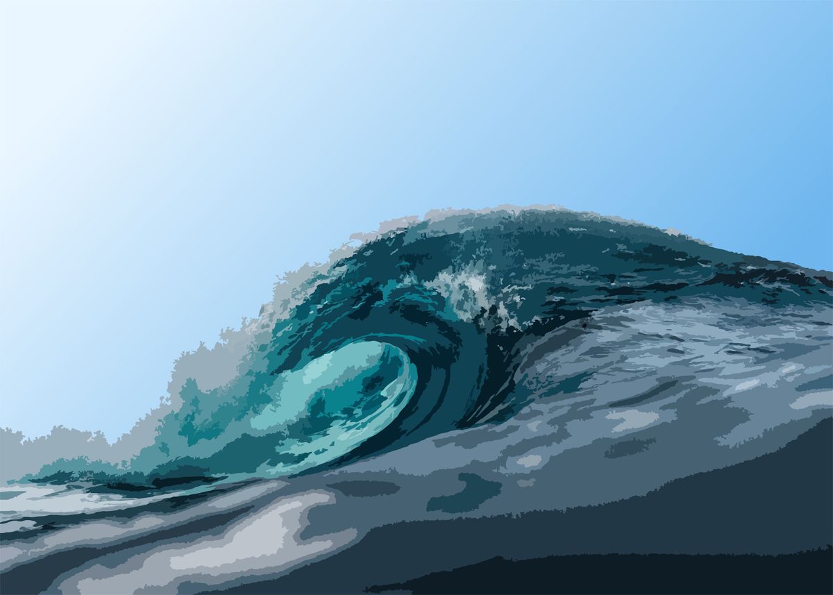 'Ocean Wave' Poster by nguyen toan | Displate