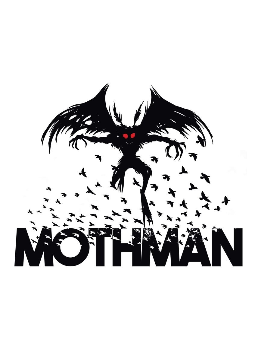 'Mothman Cryptid Horror' Poster, picture, metal print, paint by Phil ...