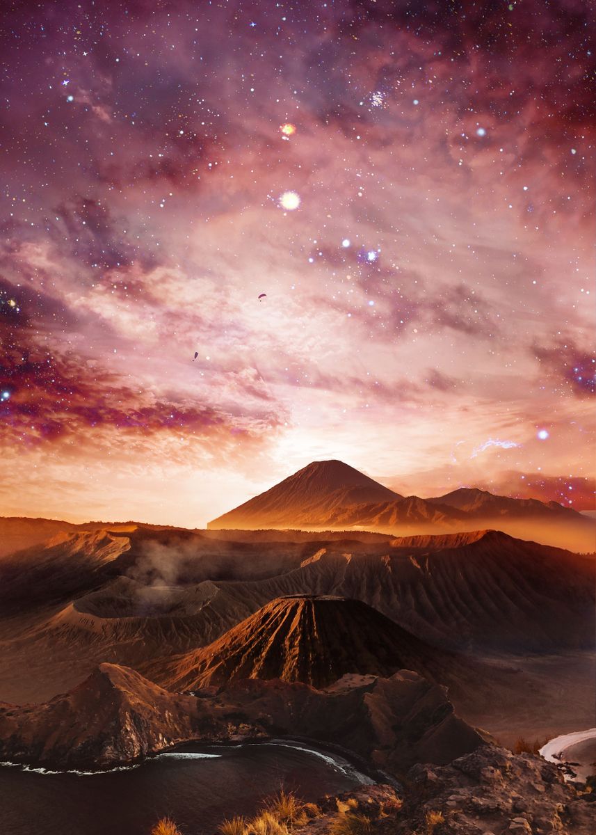 'Dormant Volcano' Poster, picture, metal print, paint by Shaheen Khan ...