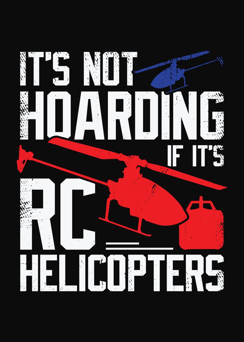 'RC Helicopter Pilot Design' Poster, picture, metal print, paint by ...