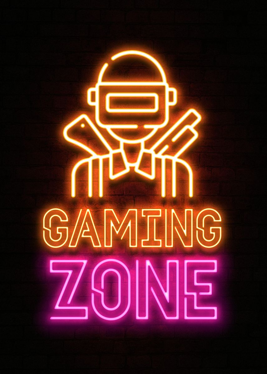 'gaming zone' Poster, picture, metal print, paint by Panda | Displate