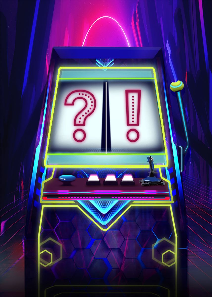'Neon VIB Slot Machine ' Poster, picture, metal print, paint by Visual ...