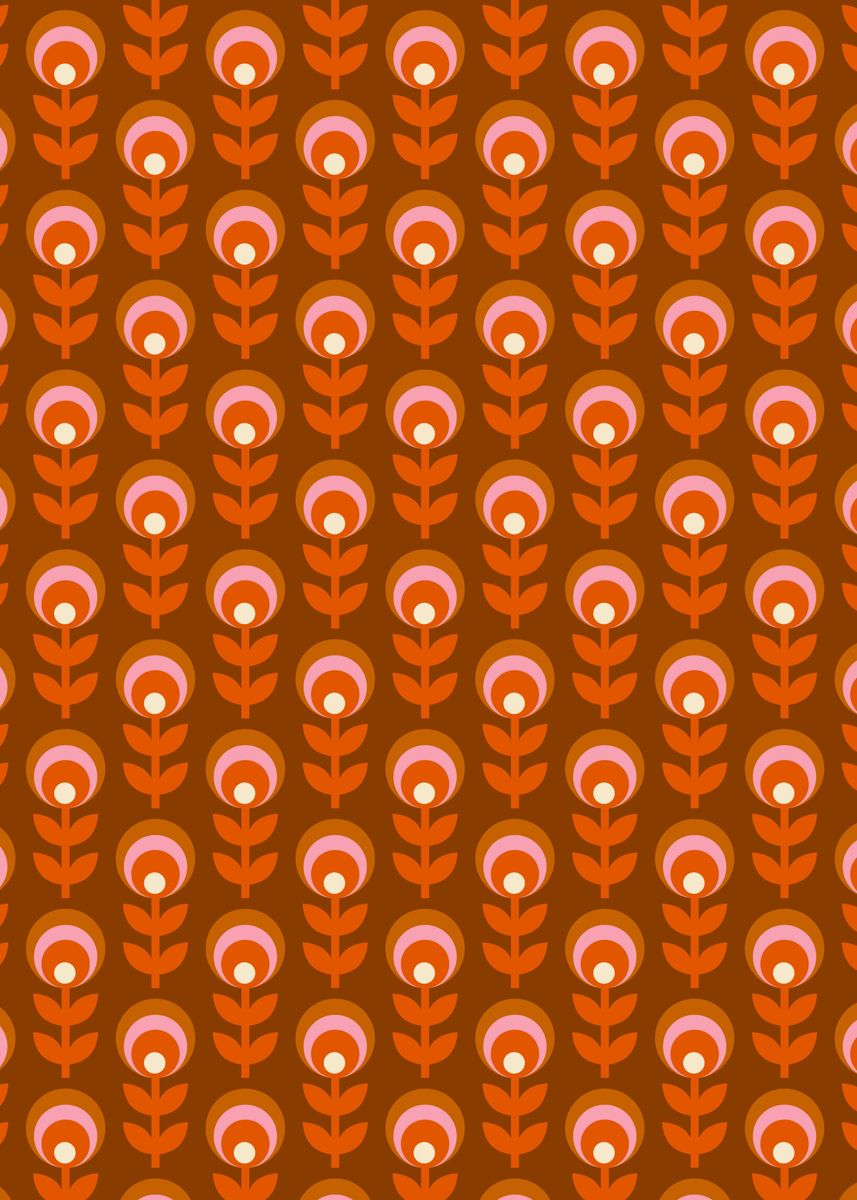 'Groovy Retro Pattern 13' Poster by Aloke Design | Displate