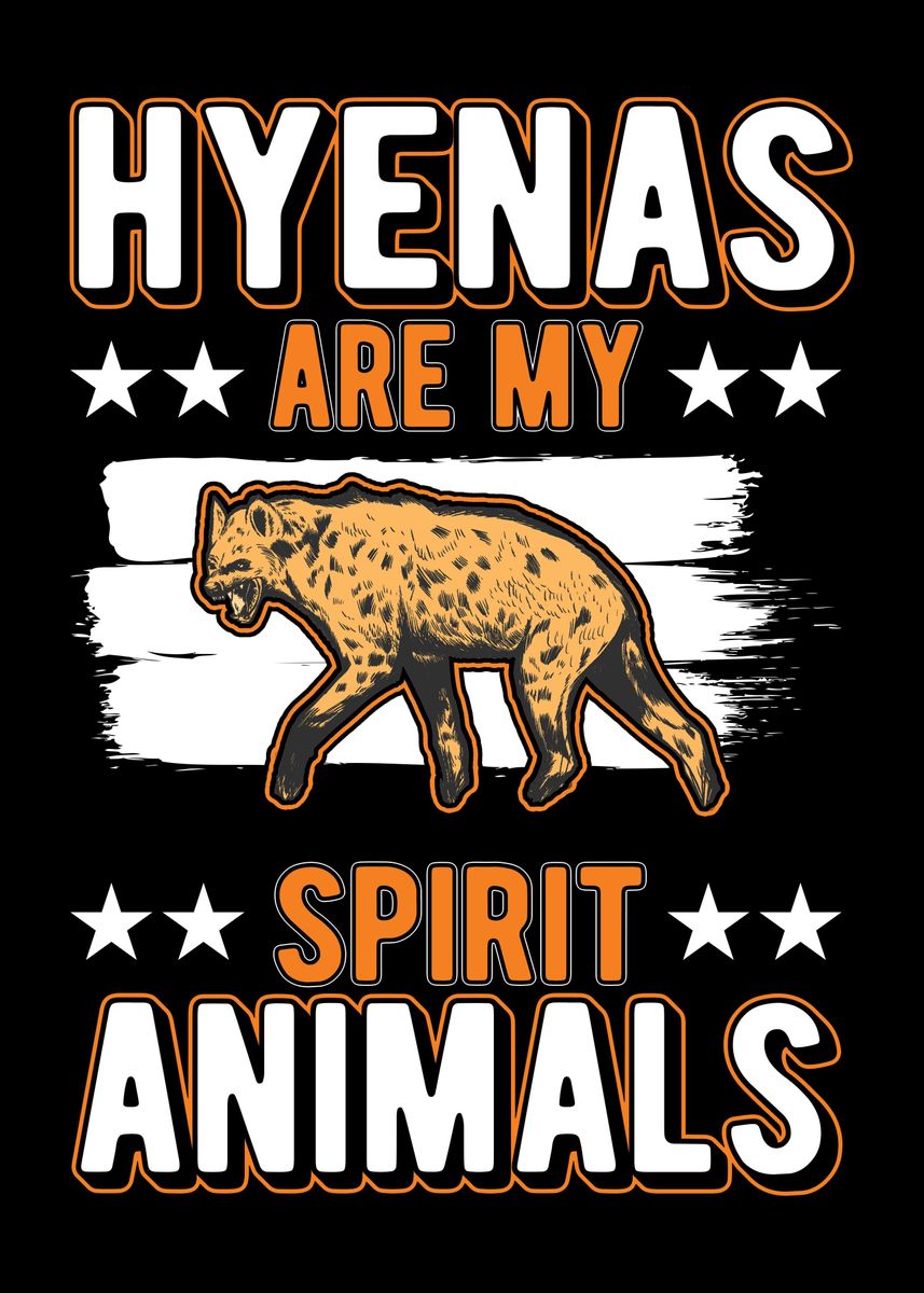 'Hyena Spirit Animal' Poster, picture, metal print, paint by ...