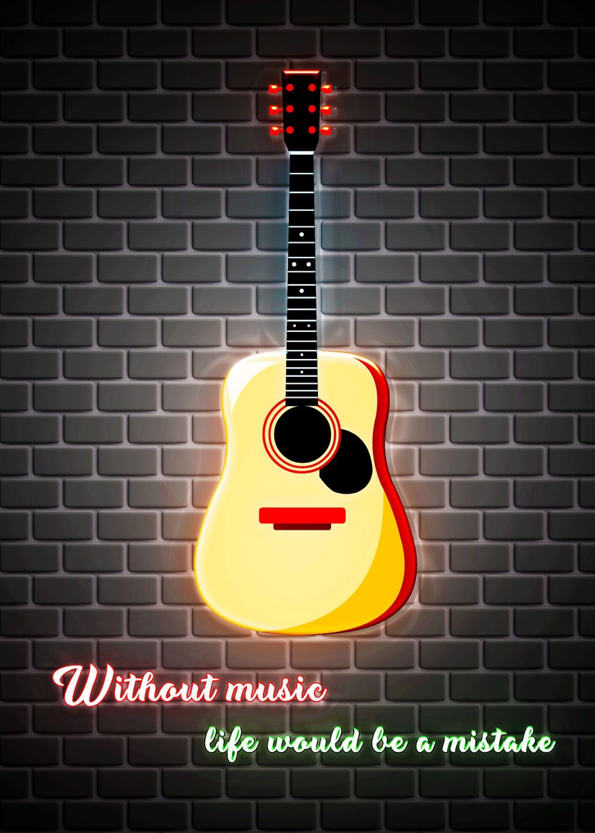 'Guitar Music' Poster by Musical Instrument | Displate