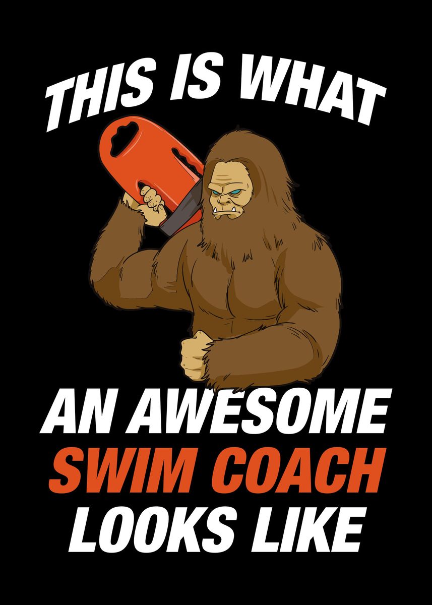 'Awesome Swim Coach' Poster by CatRobot | Displate