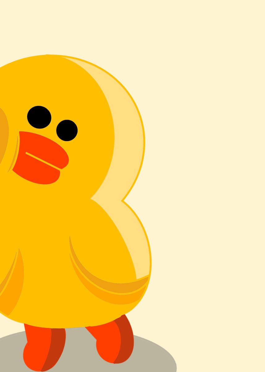 'Lazy Duck' Poster, picture, metal print, paint by artbynue | Displate