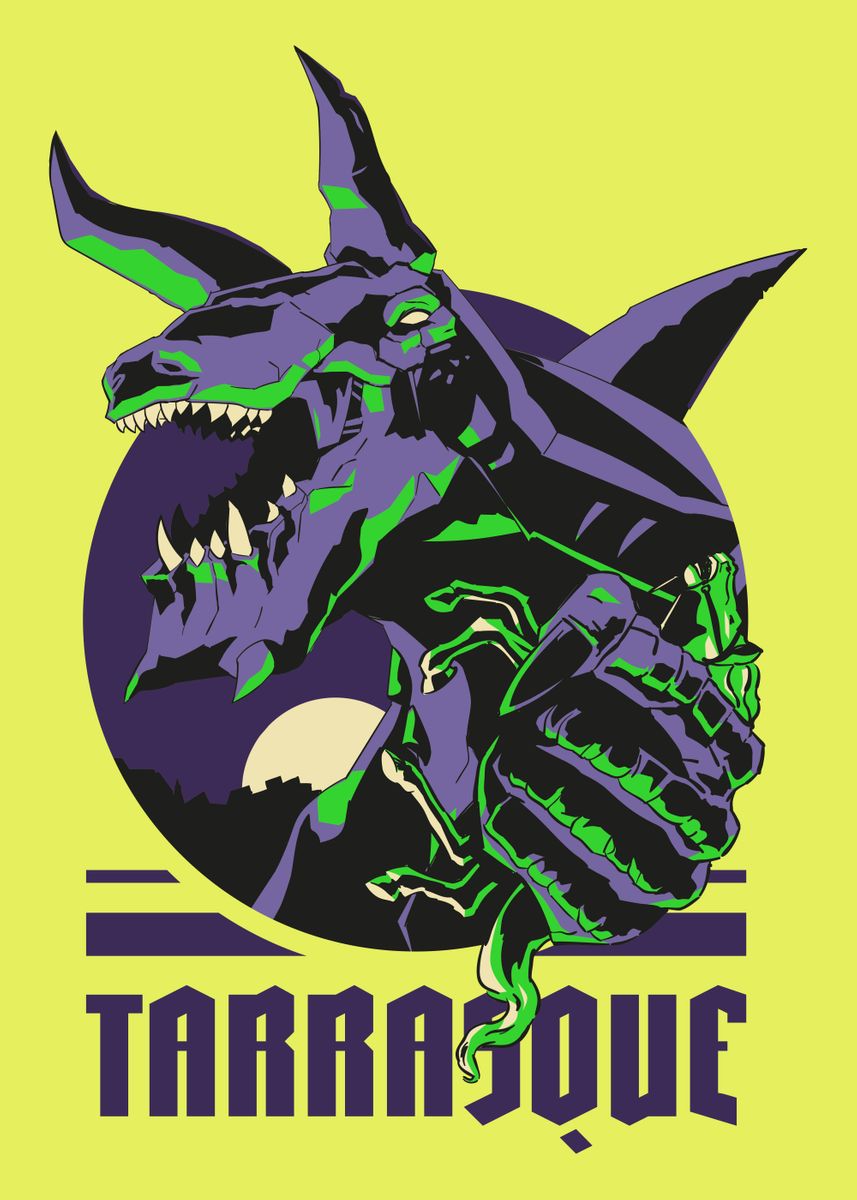 'Tarrasque Yellow' Poster, picture, metal print, paint by Dungeons and ...