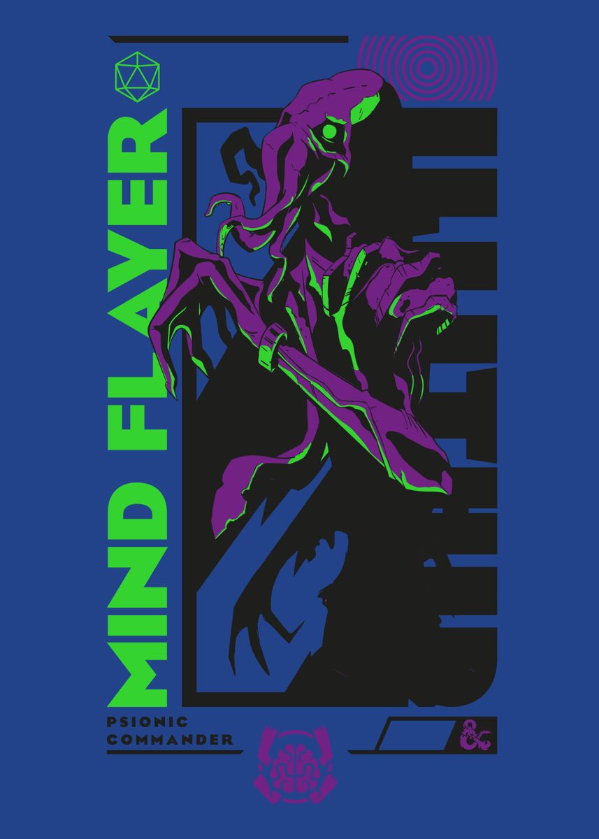 'Illithid' Poster, picture, metal print, paint by Dungeons and Dragons ...