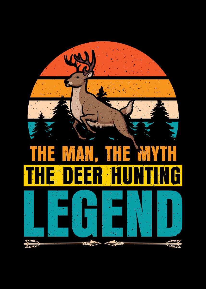 'Deer Hunter' Poster, picture, metal print, paint by Sebastian Wünsche ...