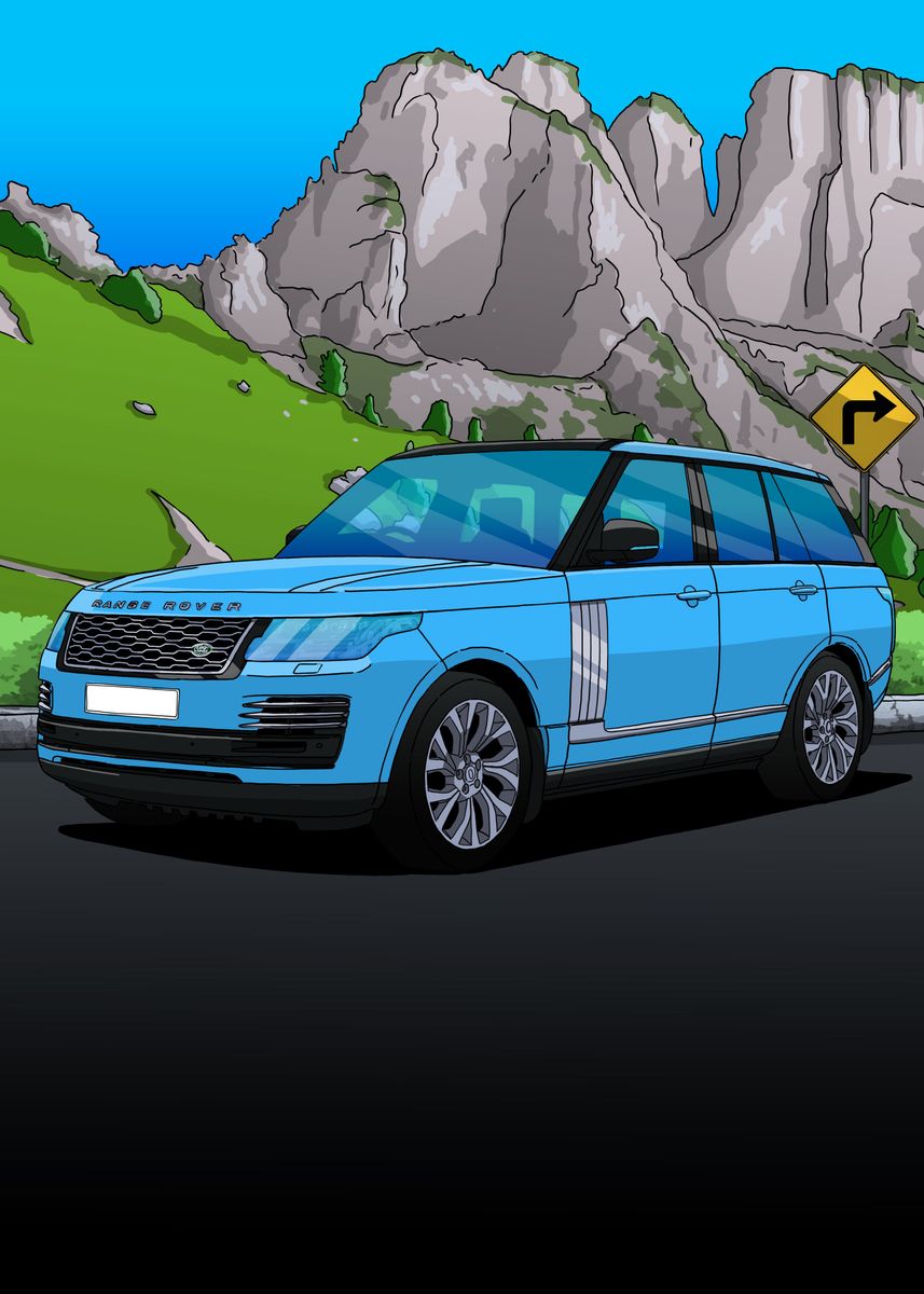 'Range Rover' Poster, picture, metal print, paint by ND Fat | Displate