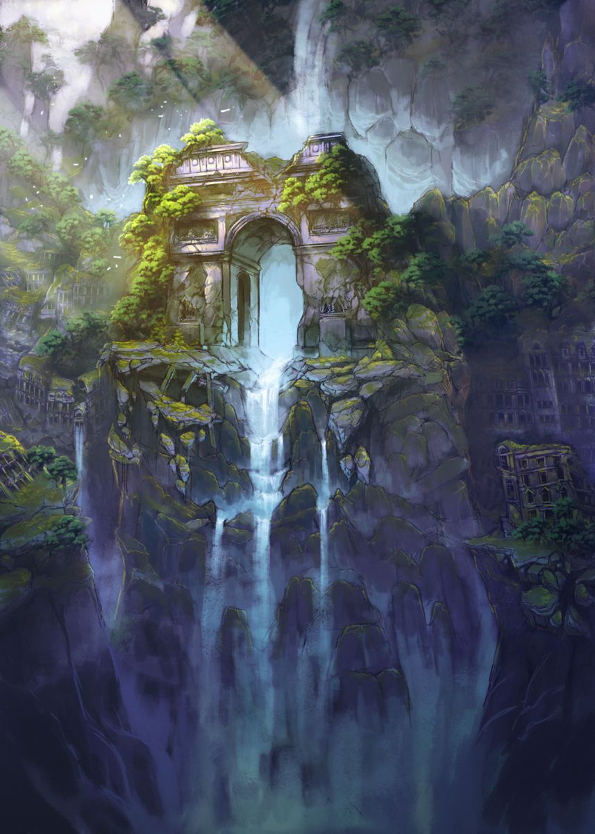 'The Gate' Poster, picture, metal print, paint by Requinoesis | Displate