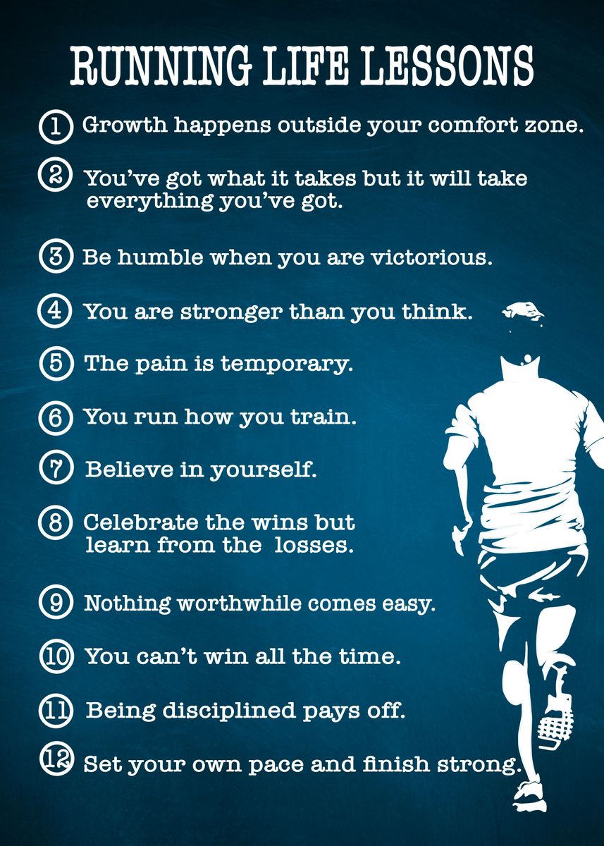 'Running life lessons' Poster, picture, metal print, paint by Lardis ...