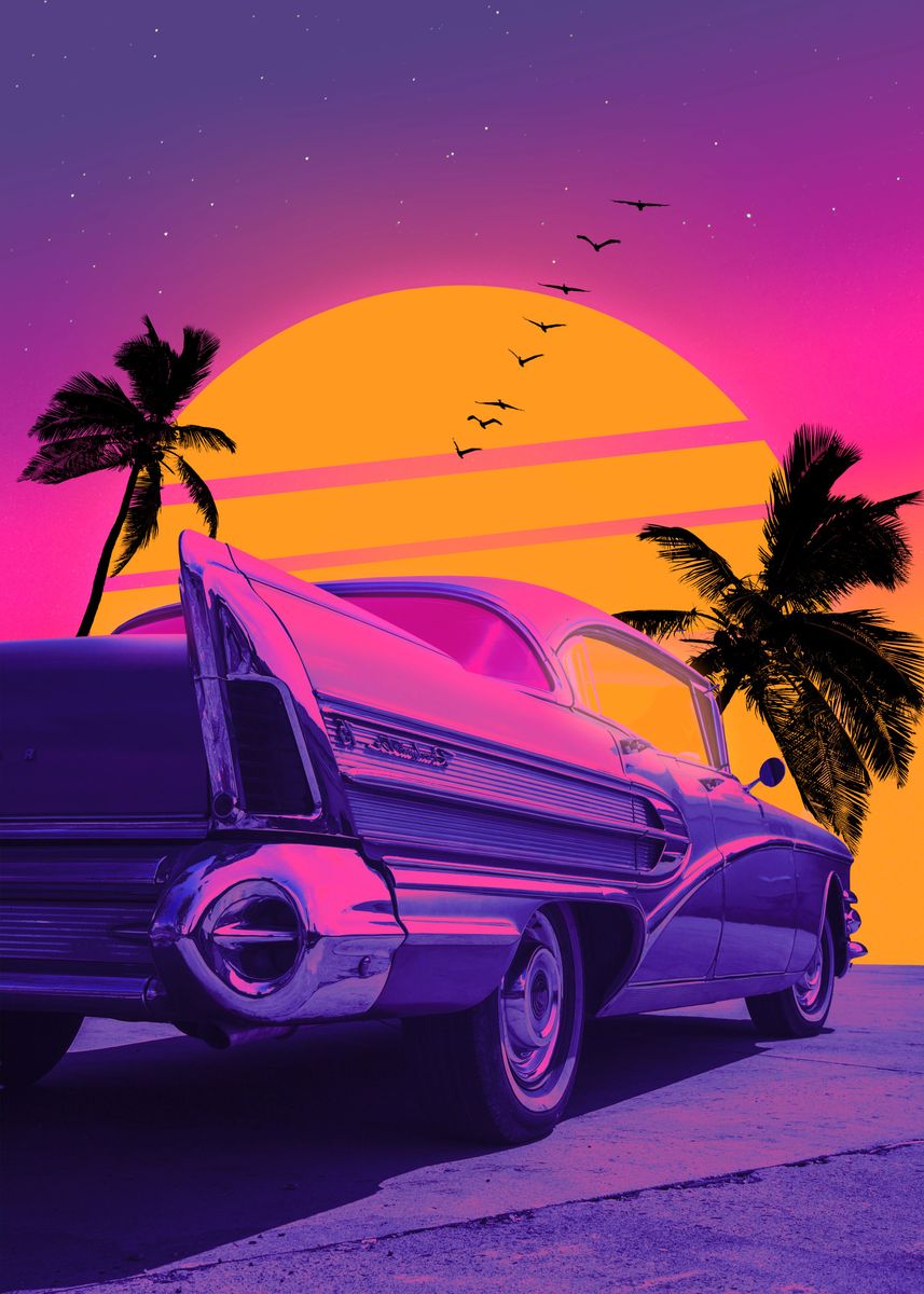 'Retro Summer' Poster by Funglazie | Displate