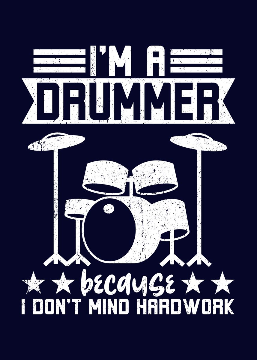 'Drummer And Drum Set' Poster, picture, metal print, paint by MzumO ...