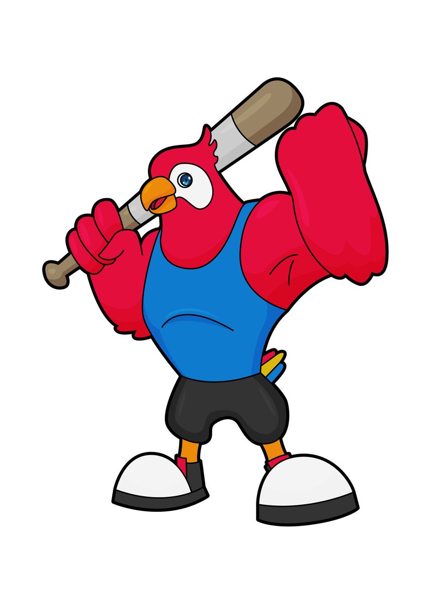 'Parrot Baseball Sports' Poster by Markus Schnabel | Displate